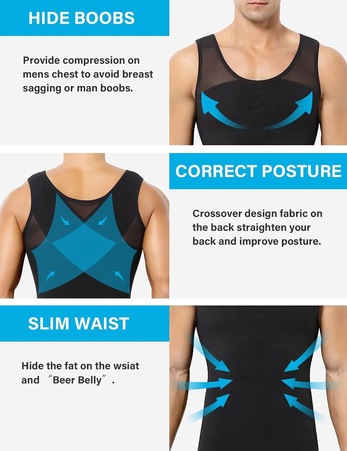 Casey Kevin Men S Compression Tank Top Mesh Muscle Vest For Men ...