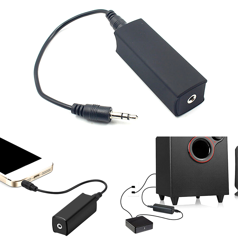 Ground Loop Noise Filter Isolator 3.5mm Cable For Home Stereo Car Audio ...