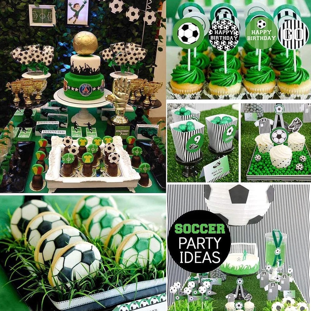 45pcs World Cup ฟุตบอลฟุตบอลกีฬาธีมวันเกิด Party ชุดตกแต่งแบนเนอร์เค้ก ...