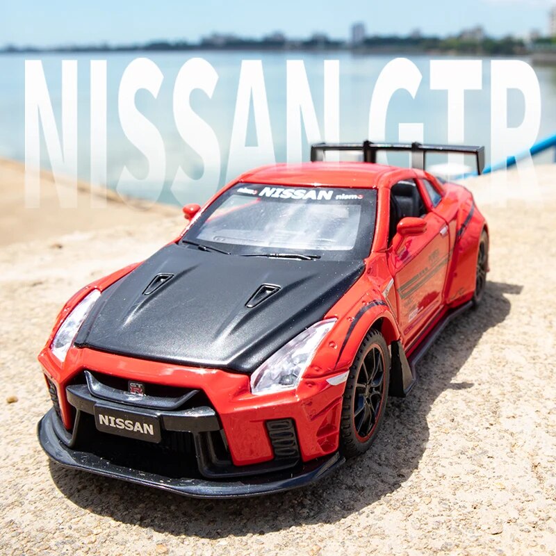 1:32 NISSAN GTR R34 R35 Alloy Sports Car Model Diecast Metal Vehicles ...