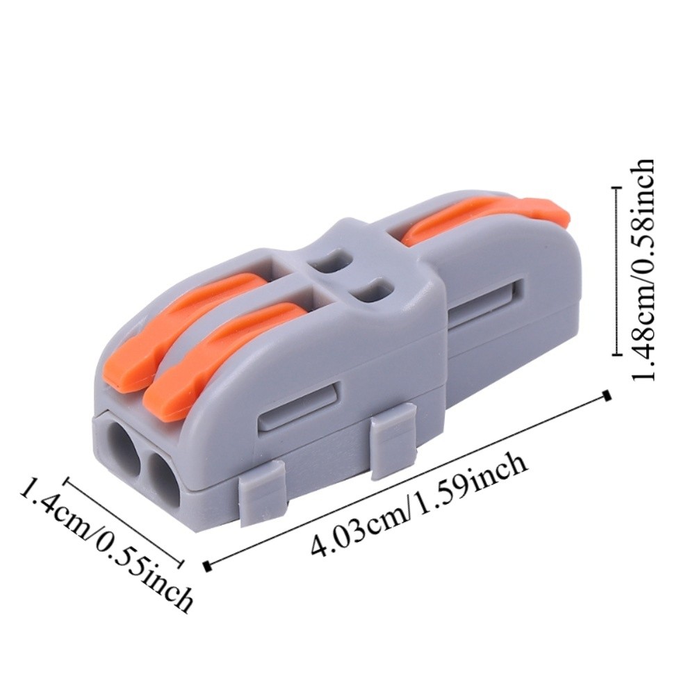 20PCS Quick Connect 1 in 2 out Quick Terminal Block Orange 28-12AWG ...