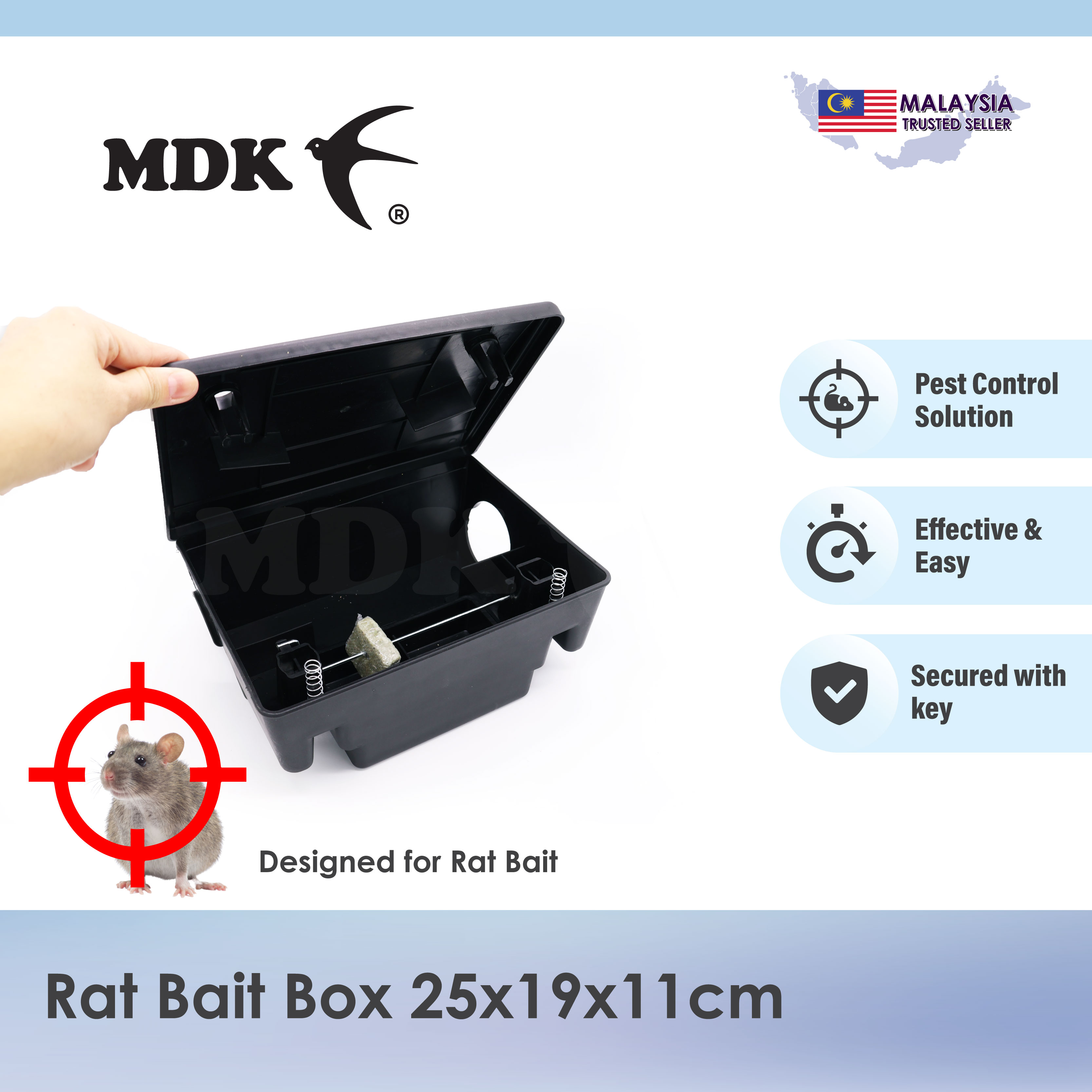 Rat Bait Box Soft Bait Station with Key Rodent Bait Box Storm Kotak ...