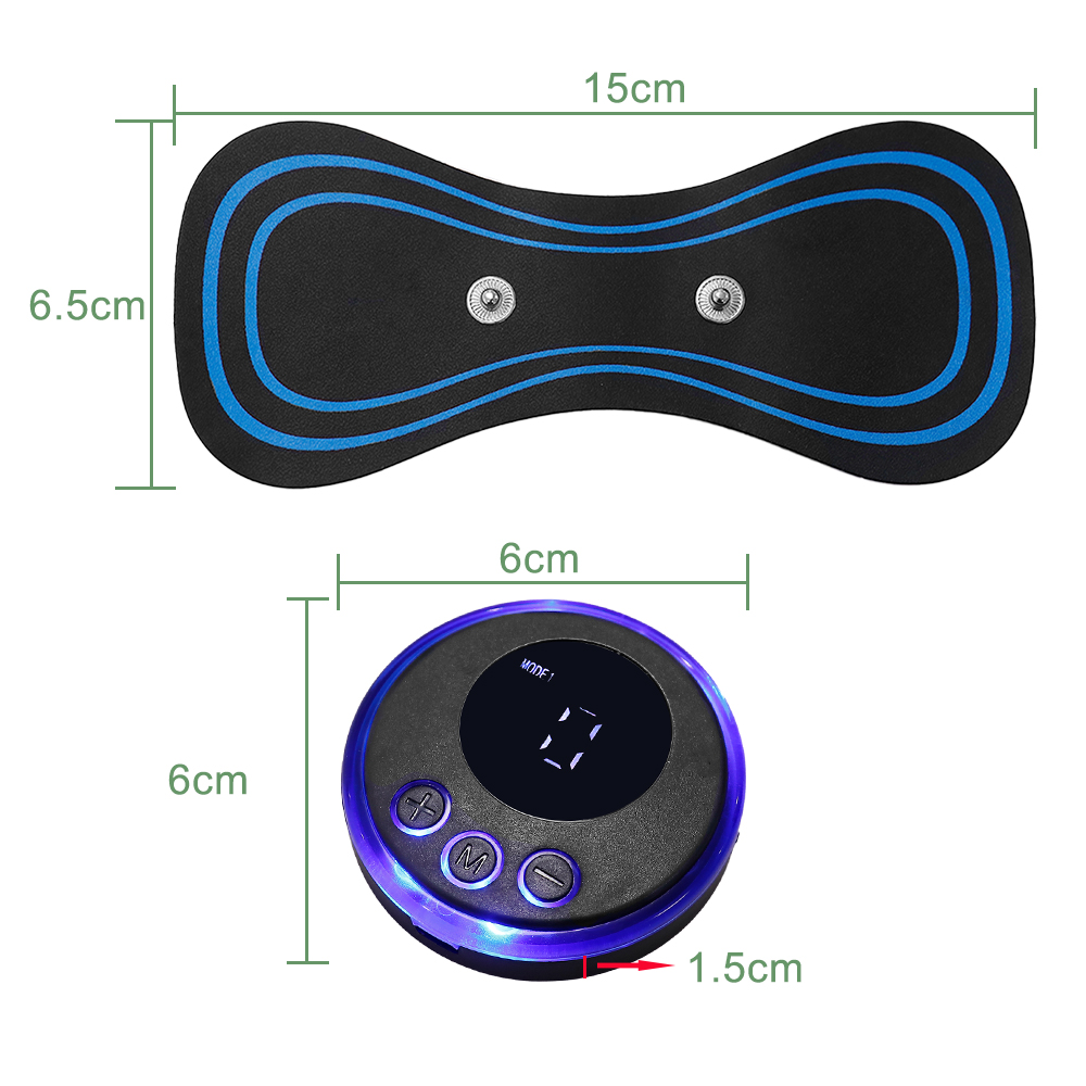 10 Pcs 8 Modes Electric EMS Neck Massager Set Cervical Patch 19 Levels ...