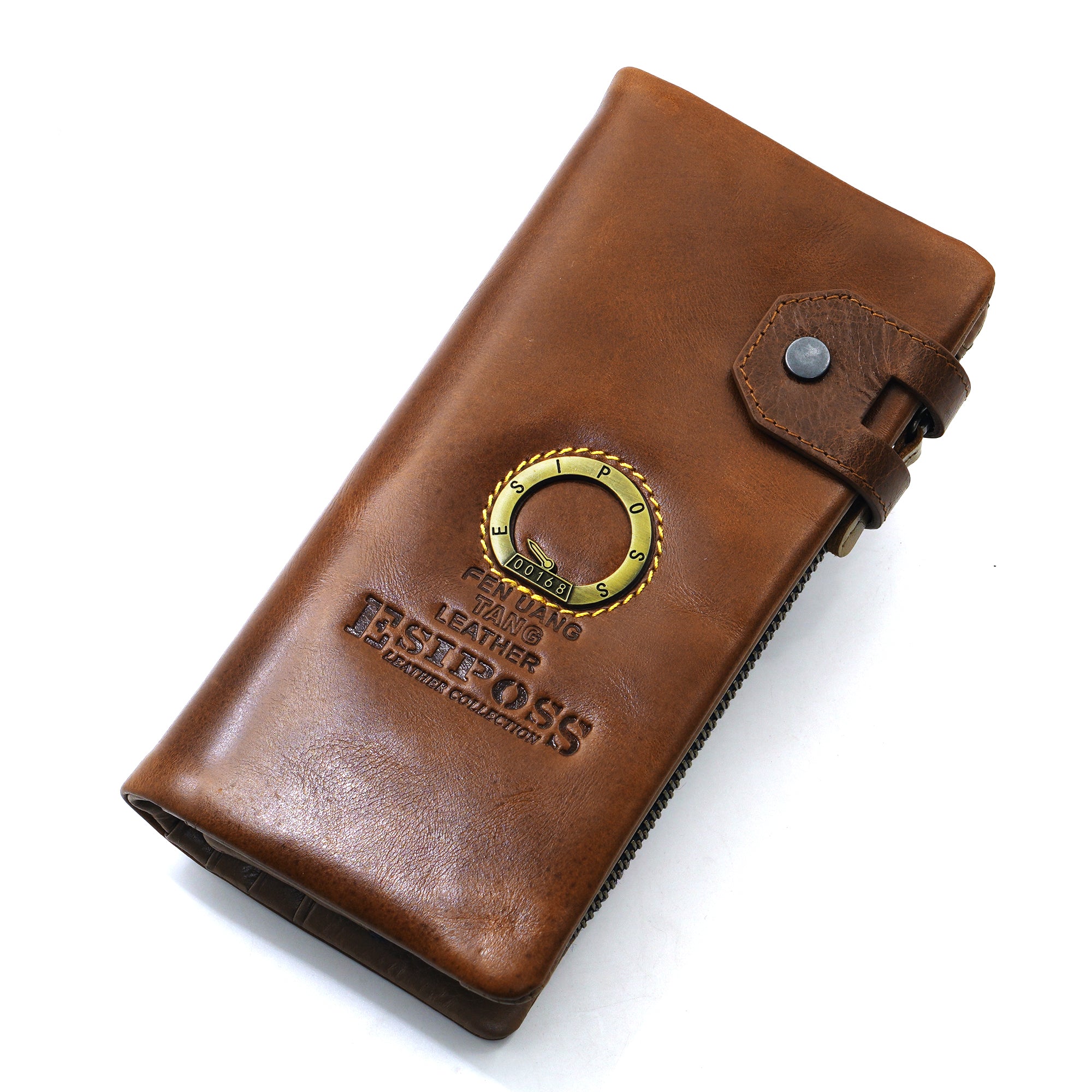 Manfig Esi,poss long mobile male Card Holder wallet Leather Men trifold ...