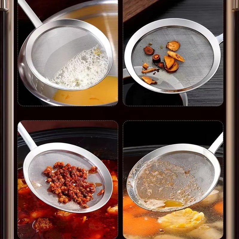Kitchen Multi-functional Filter Spoon Stainless Steel Fine Mesh Wire ...
