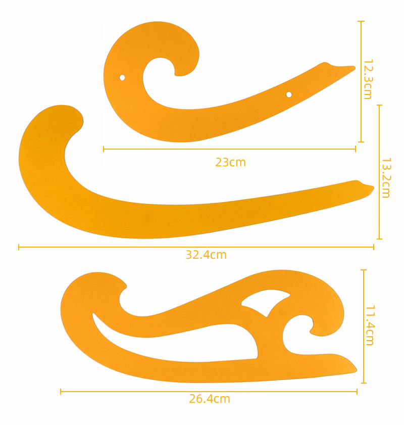 【Bestselling Product】 3 French and Template Ruler Set Drawing Template ...