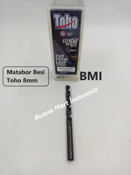Matabor Besi TOHO 8mm | Mata Bor Besi Extreme Black | Drill Bit Besi ...
