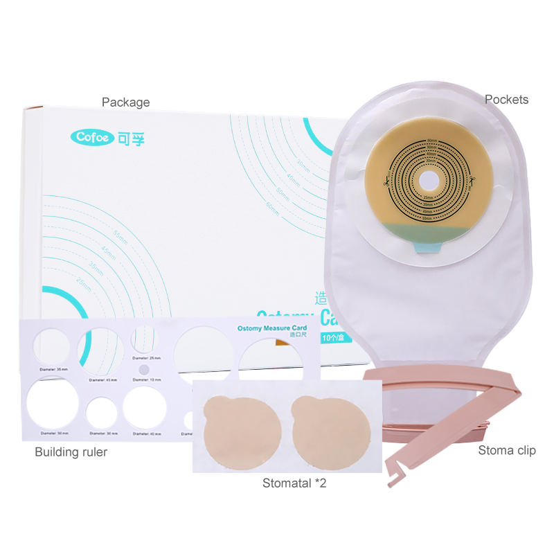 【VogueVista】Cofoe 10 PCS System Bag Stoma Care bags Cut-to Fit 20-60mm ...