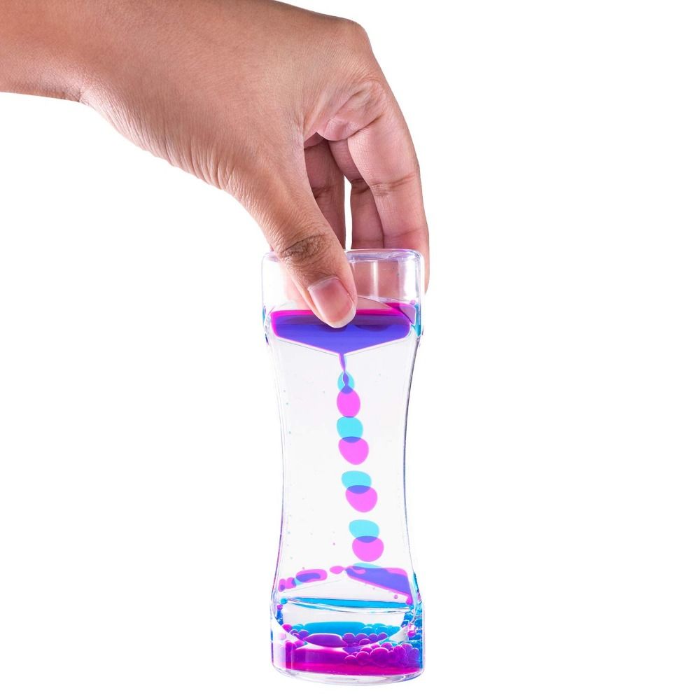 Pressure-reducing Double Colors Oil Hourglass Timer Creative Descending ...