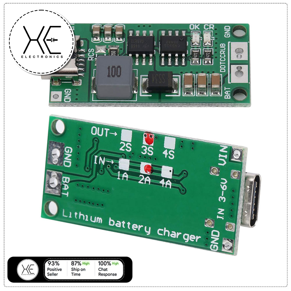 3S Type C 11.1V Step-Up Boost LiPo Polymer Li-Ion Charger 12.6Vdc 18650 ...