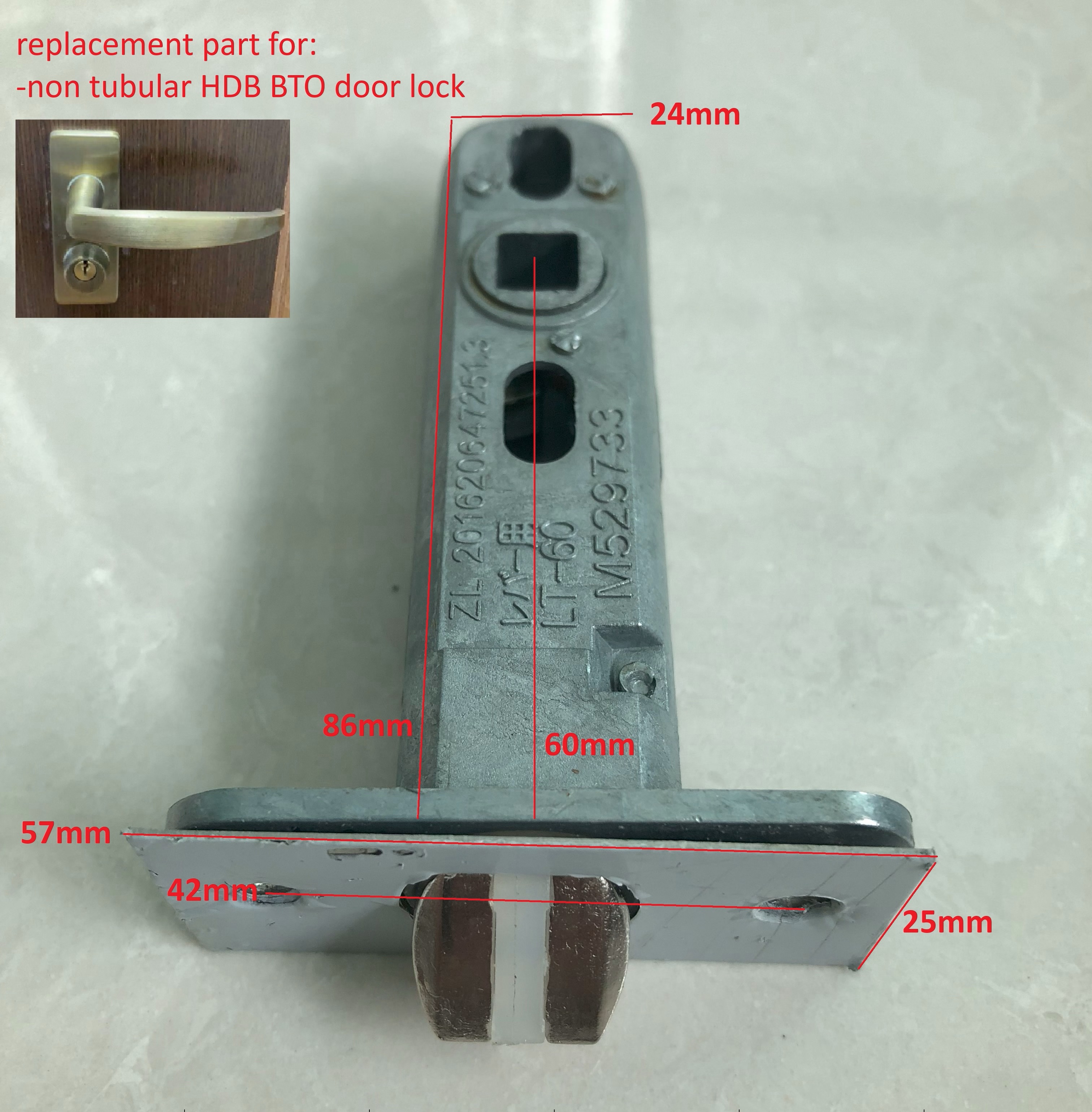 HDB Room Toilet Door Lock Latch and Deadbolt Door Lock Latch | Lazada ...