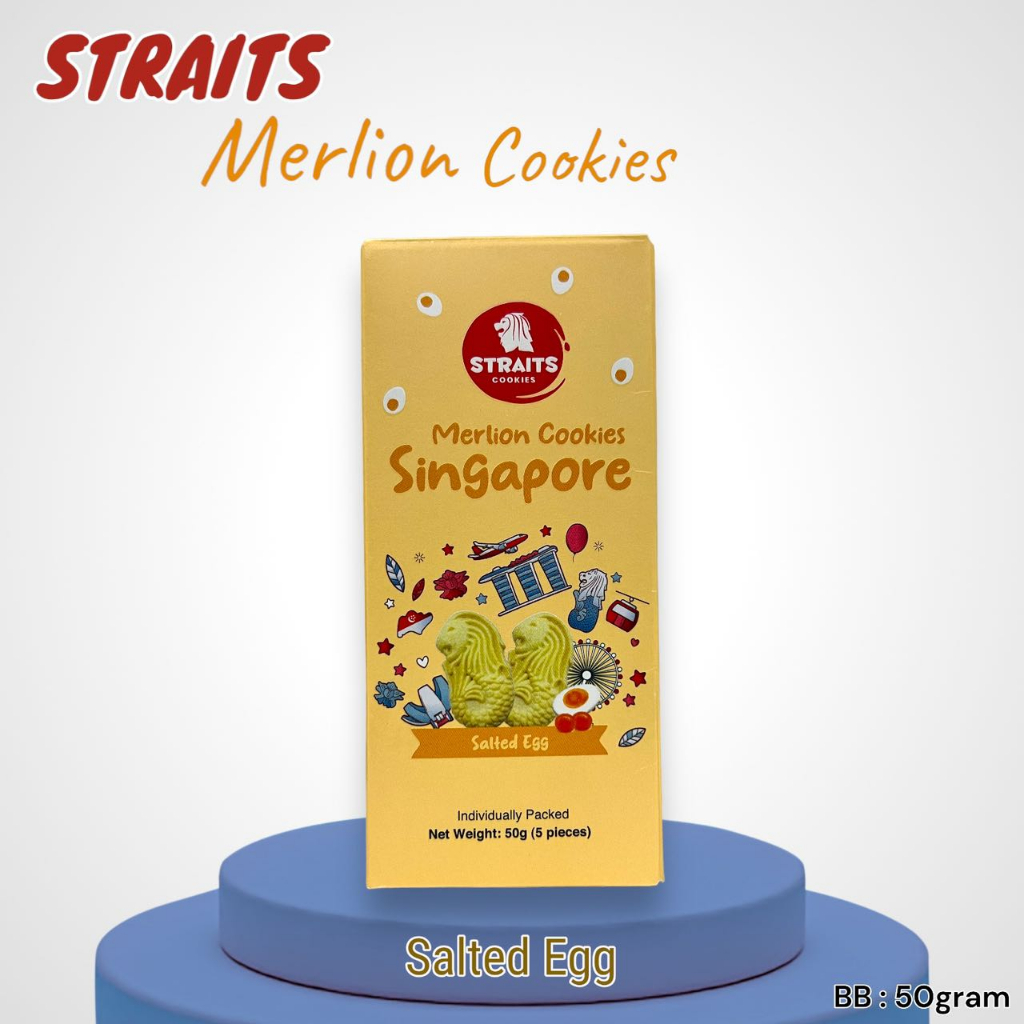Straits Merlion Cookies Singapore Coconut Coffee Salted Egg Chocolate ...