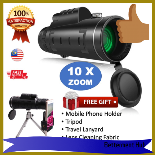 Professional 40X60 Zoom HD Telescope with Universal Phone Holder Tripod ...