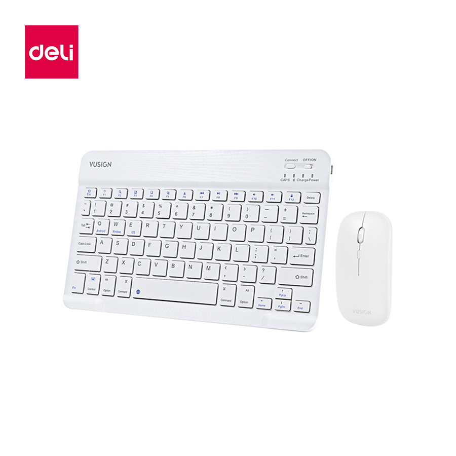 Deli 150ชั่วโมง เสียงเบา ขนาดคีย์บอร์ด คีย์บอร์ดบลูทูธไร้สาย Set ...