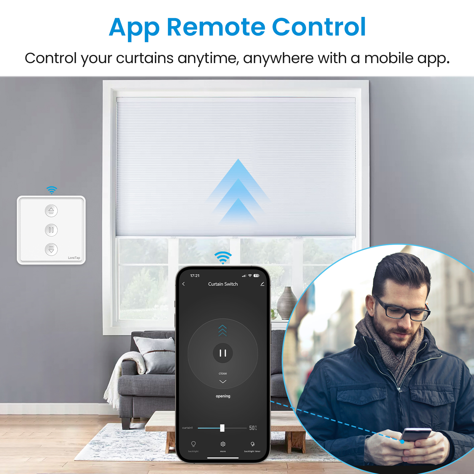 Tuya Smart Life 7th Generation Curtain Roller Shutter Pushbutton Switch ...