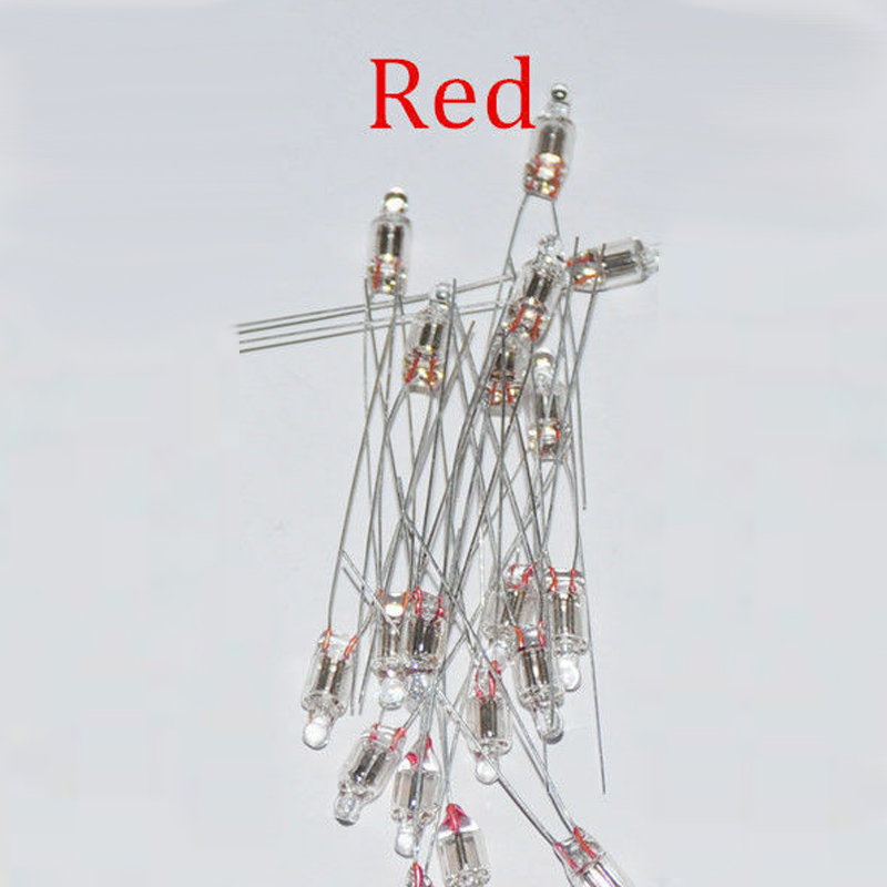 25pcs White-Haired Red Green Blue Red Orange Neon Bulb Indicator ...
