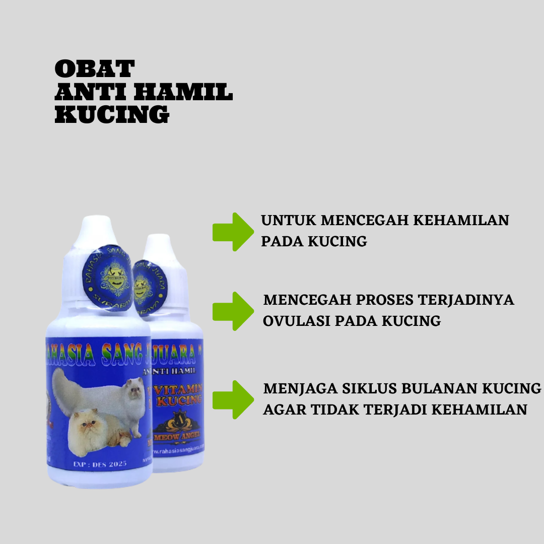 VITAMIN DAN SUPLEMEN OBAT ANTI HAMIL KUCING MENCEGAH KEHAMILAN DAN ...