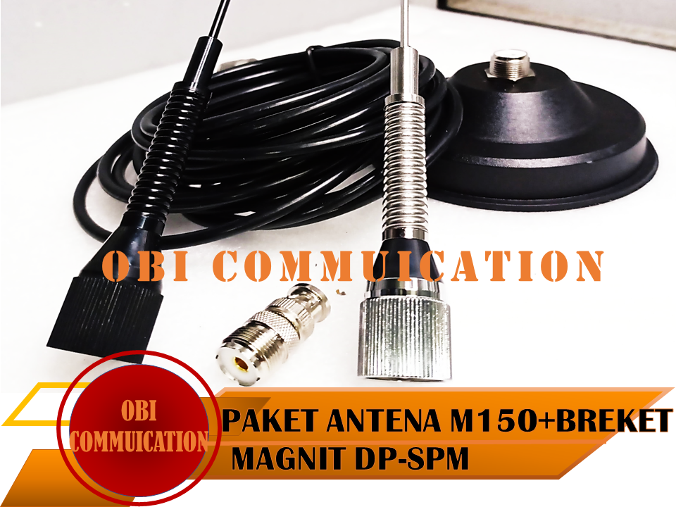 PAKET ANTENA M150-GS + BREKET MAGNIT DP-SPM FREQUENSI VHF 136-174 MHZ ...