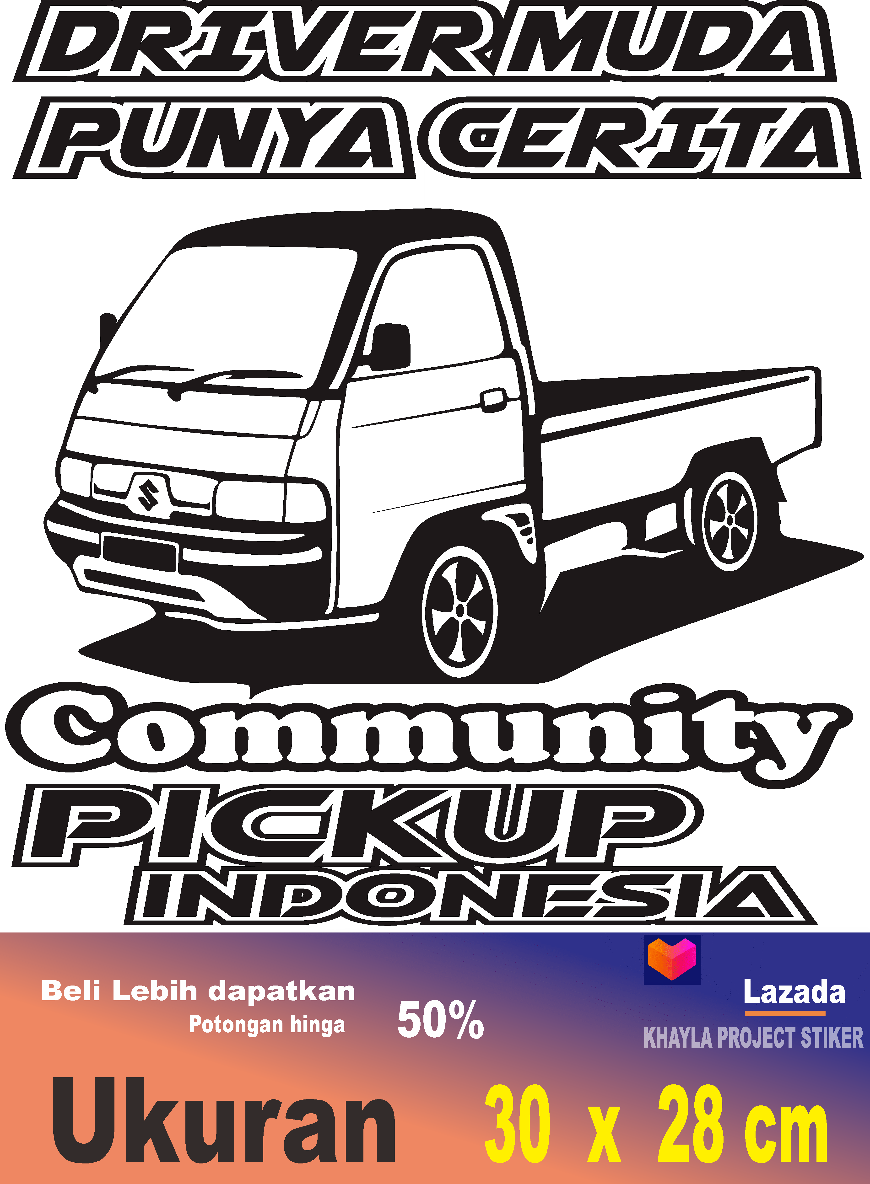 STIKER MOBIL STIKER PICK UP STIKER PINTU SAMPING MOBIL STIKER BODI ...