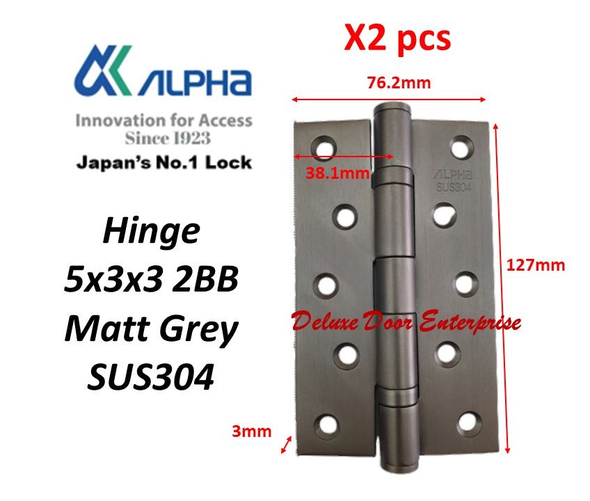 Alpha Hinge 5x3x3 2BB / SUS304 Hinge / Hinge | Lazada