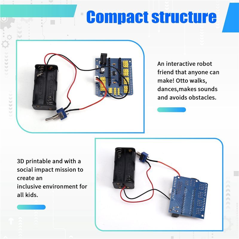 DIY Robot Obstacle-Avoiding 3D Printing Dance Robot Ultrasonic Obstacle ...
