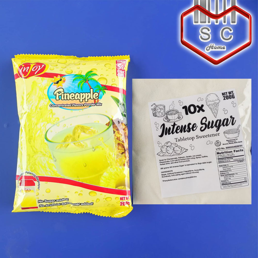 SC Injoy Pineapple Unsweetened Powdered Drink 200g Bundled with 10x ...