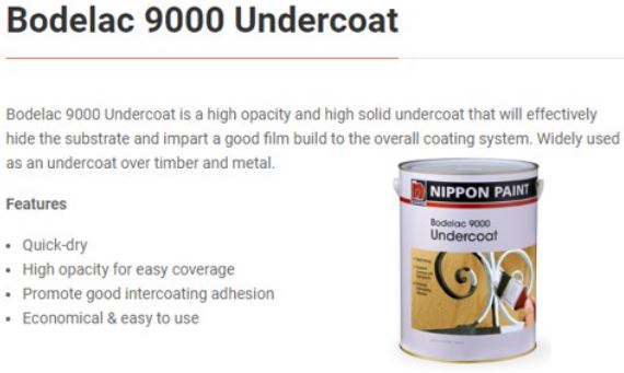 NIPPON PAINT Aqua Primer Sealer Undercoat Bodelac 9000 Undercoat # ... NIPPON PAINT Aqua Primer Sealer Undercoat Bodelac 9000 Undercoat # ...