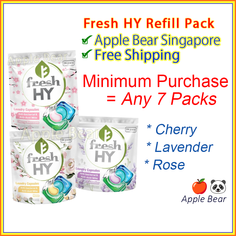 Any 7 Pack Fresh HY 24 PCs Refill Laundry Capsules 4in1 Detergent ...