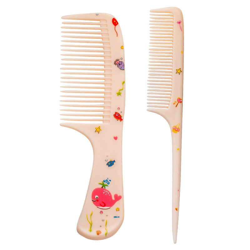 Cartoon Animal Childrens Comb Hairdressing Comb Fine-toothed Pointed ...