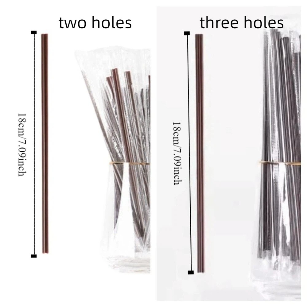 100/200/500 PCS Hygiene Plastic Coffee Straw Three Holes Design ...