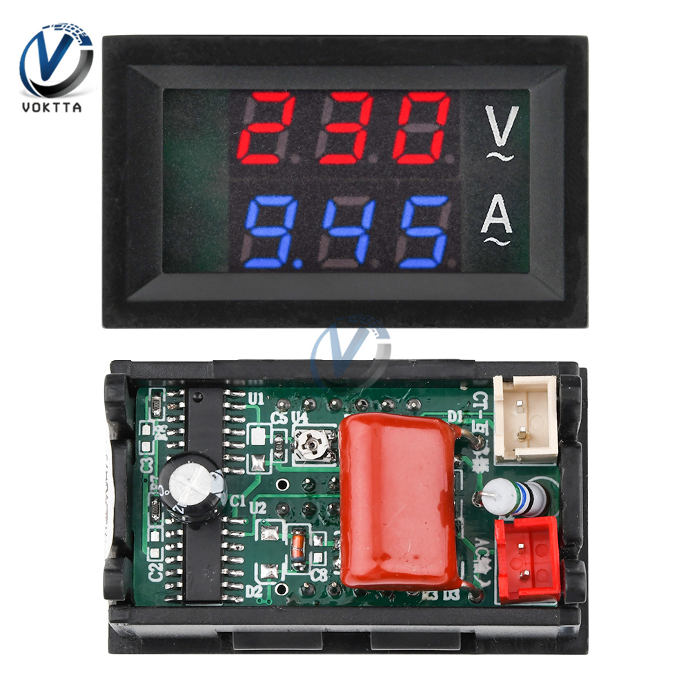 Ac50 600v 220v Digital Voltmeter Ammeter Dual Display Voltage Current ...