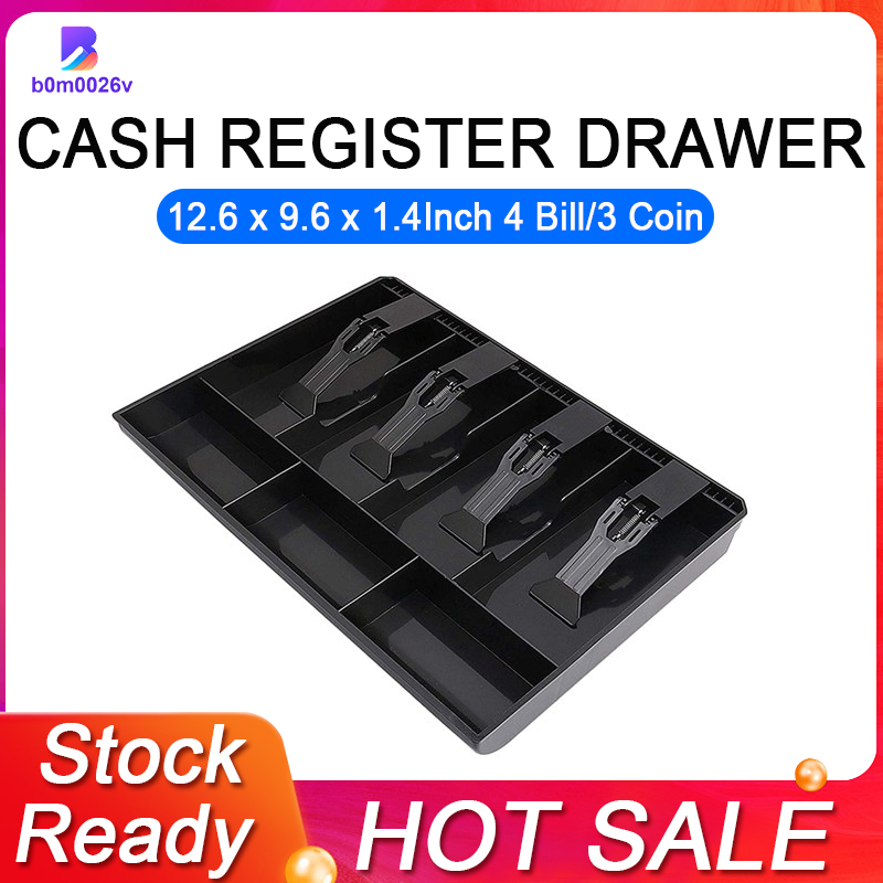 Cash Register Drawer - Cash Money Tray Replacement 4 Bill/3 Coin Cash ...