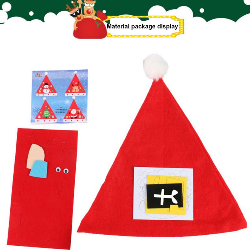 Handmade Christmas Hat Set Creative Christmas Hat Making Kit Children ...