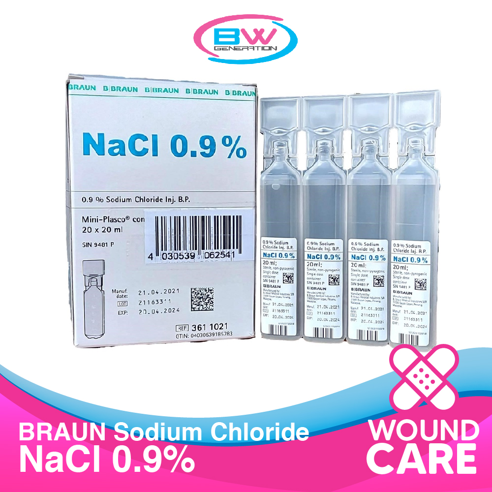 🇸🇬1.1 👵🏻👨🏻‍🦳 BW Generation - Braun Sodium Chloride NaCI 0.9% - 20x20ml ...