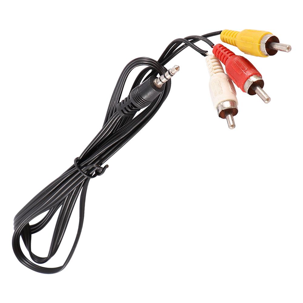 1M RCA Male Plug Adapter Cord 3 RCA 3.5MM Jack To RCA AV Audio Cable ...