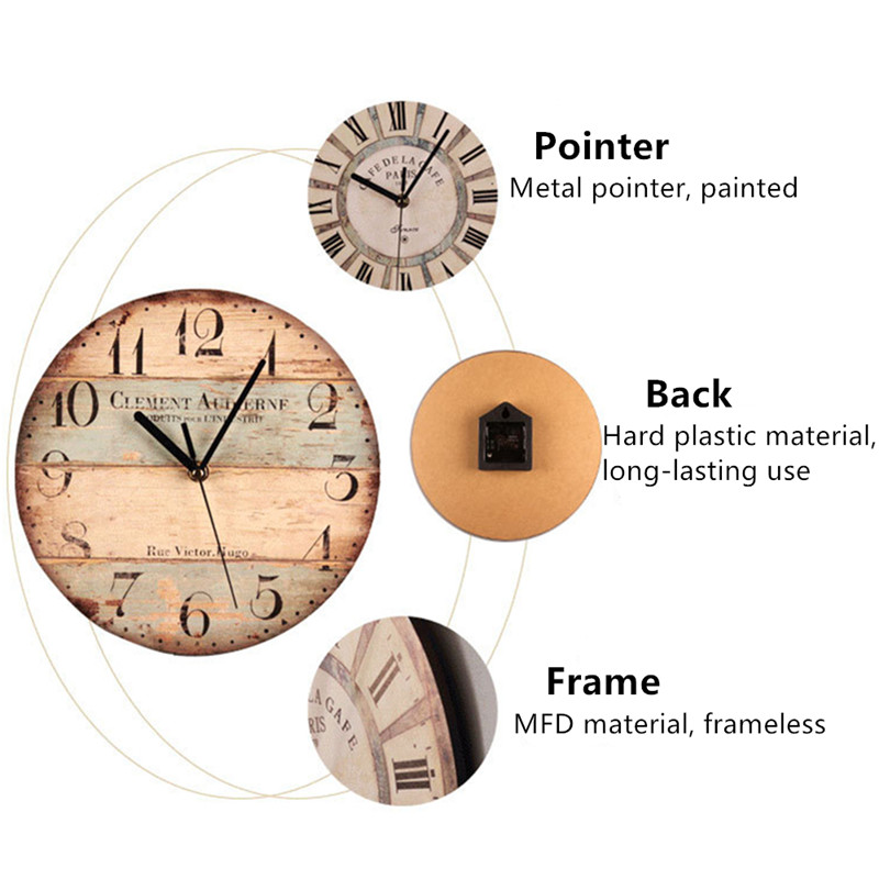 【Bunyad Traders】Home Decoration For Room Wooden Wall Clock Modern ...