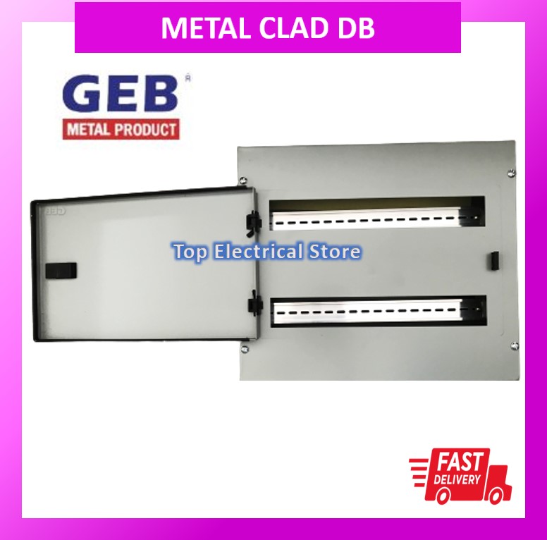 GEB EPS METAL CLAD DB 2 ROW 18 WAY DISTRIBUTION BOX ELECTRICAL BOX ...