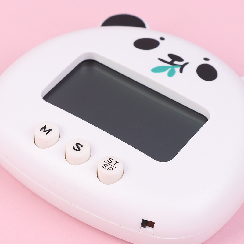 Cartoon Cow Panda Shape Digital Timer Kid Study Kitchen Countdown Alarm ...