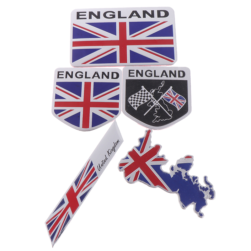 1Pc British flag logo emblem alloy badge car motorcycle decor stickers ...