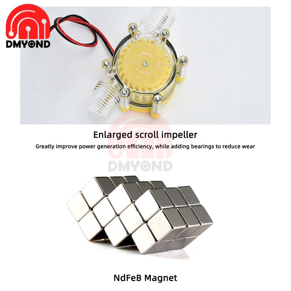 Hydro Generator 80V/12V 10W DC Hydro Generator Tap Water Flow Hydraulic ...