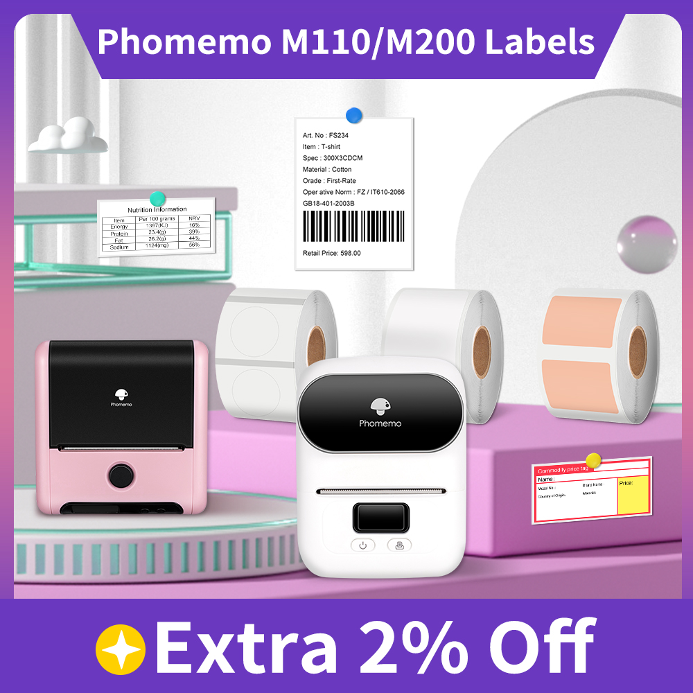 【A village Store】Phomemo M110 Labels for Labeler Printer Adhesive ...