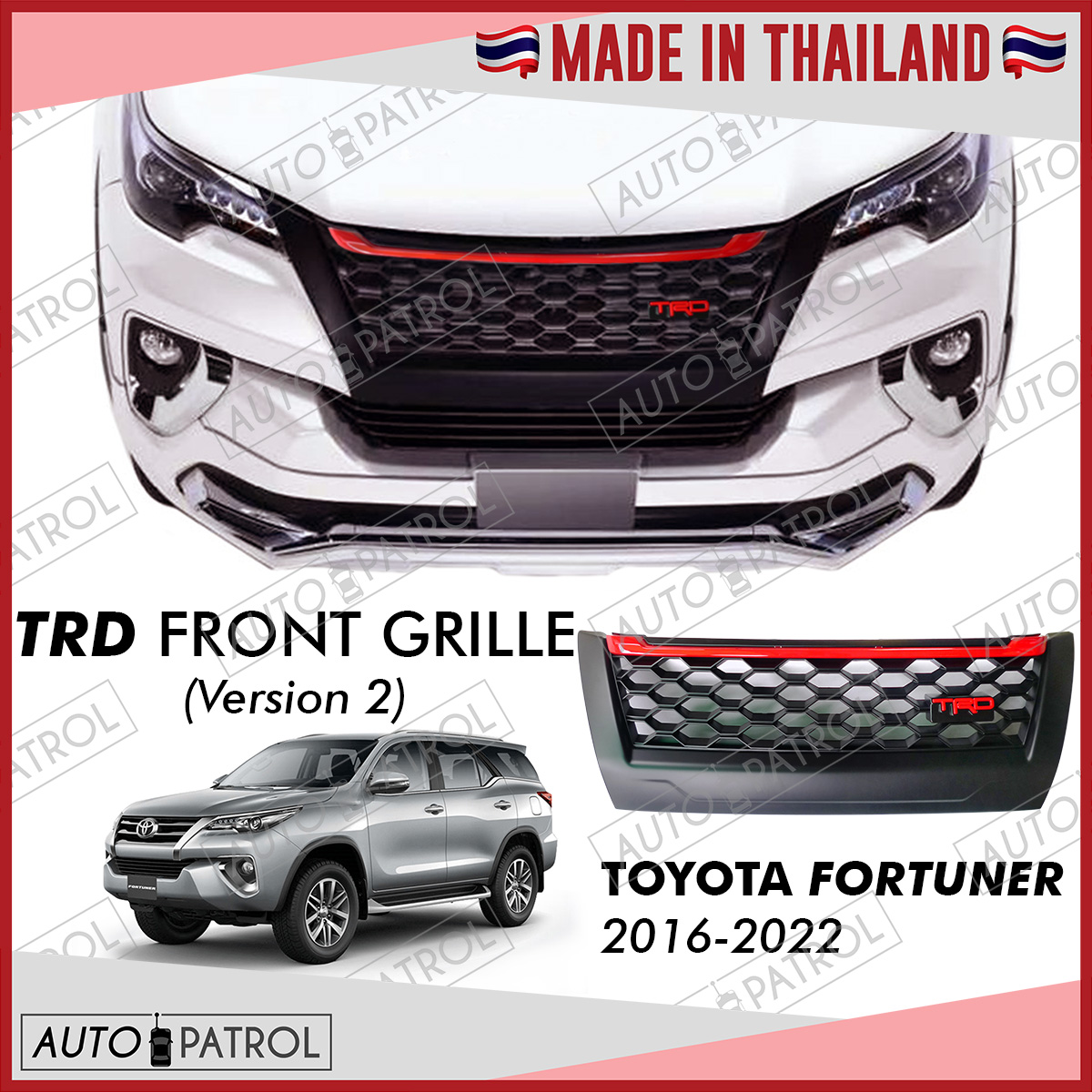 TRD Grill Toyota Fortuner Front Grille Version 2 Honeycomb Design 2016 ...