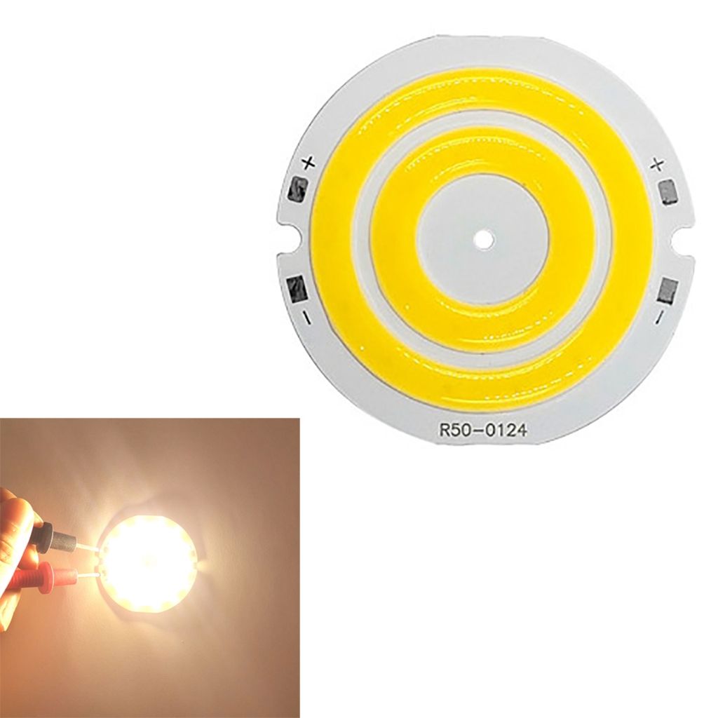 SWEET 1ชิ้น DC 3V 4V ไฟ LED แบบวงกลม โคมไฟ DIY วงแหวนคู่ cob กลม แผ่นไฟ ...