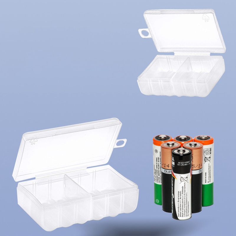 6 Slots Transparent Battery Storage Case Holder Hard Plastic Case ...