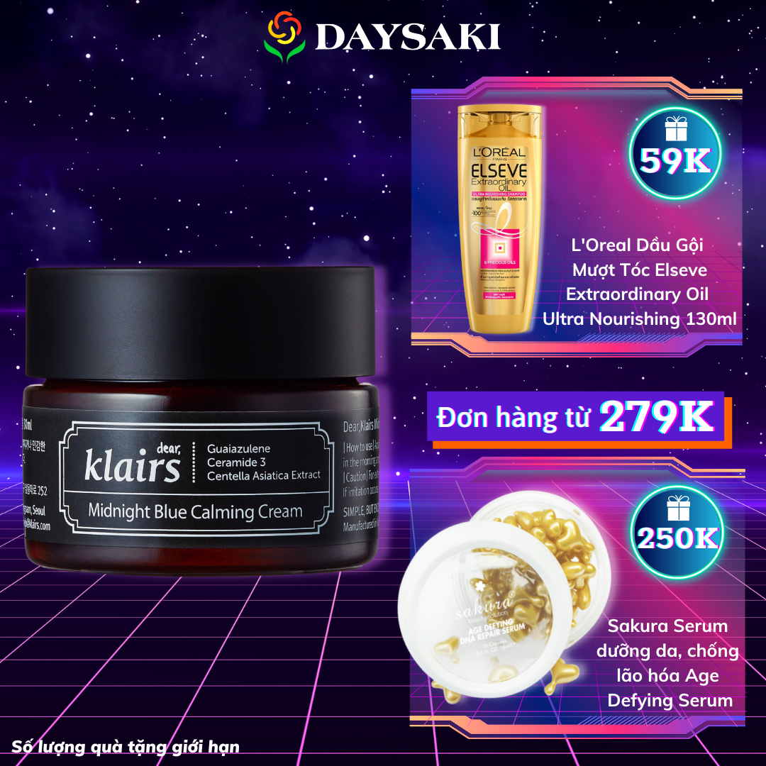 Kem Dưỡng Làm Dịu Và Giúp Phục Hồi Da Midnight Blue Calming Cream Dear