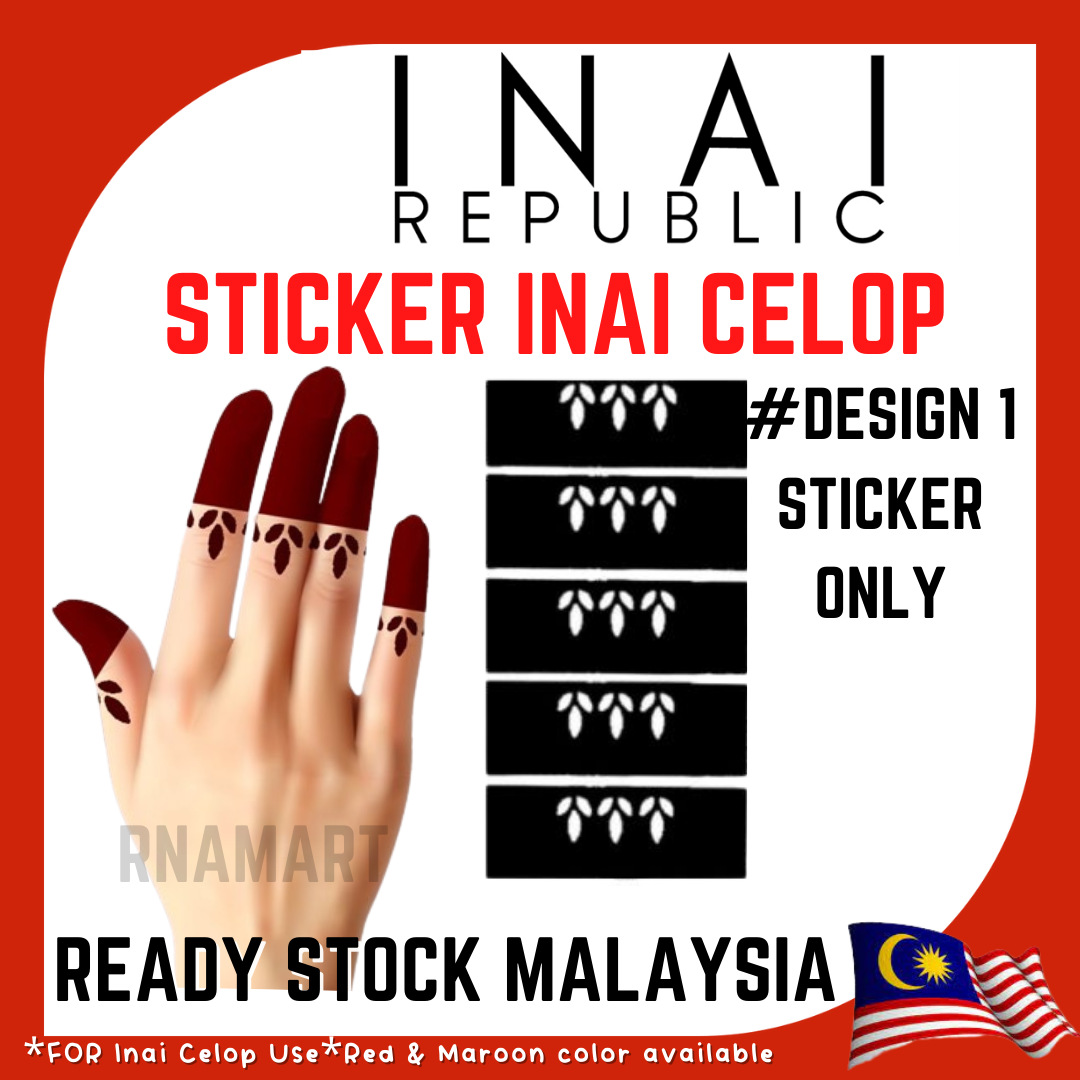 Sticker Inai Jari Finger Cap Celup Pengantin DIY Henna Inai Republic ...