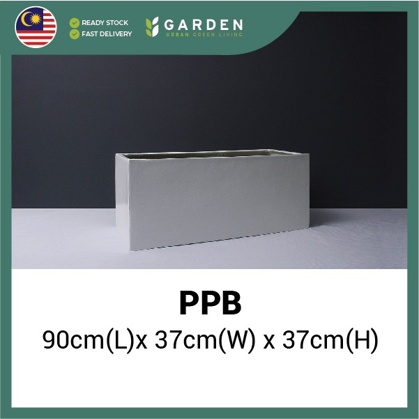 Rectangular FIBERGLASS Large Floor Planter Box Flower Tree Pot Vase ...