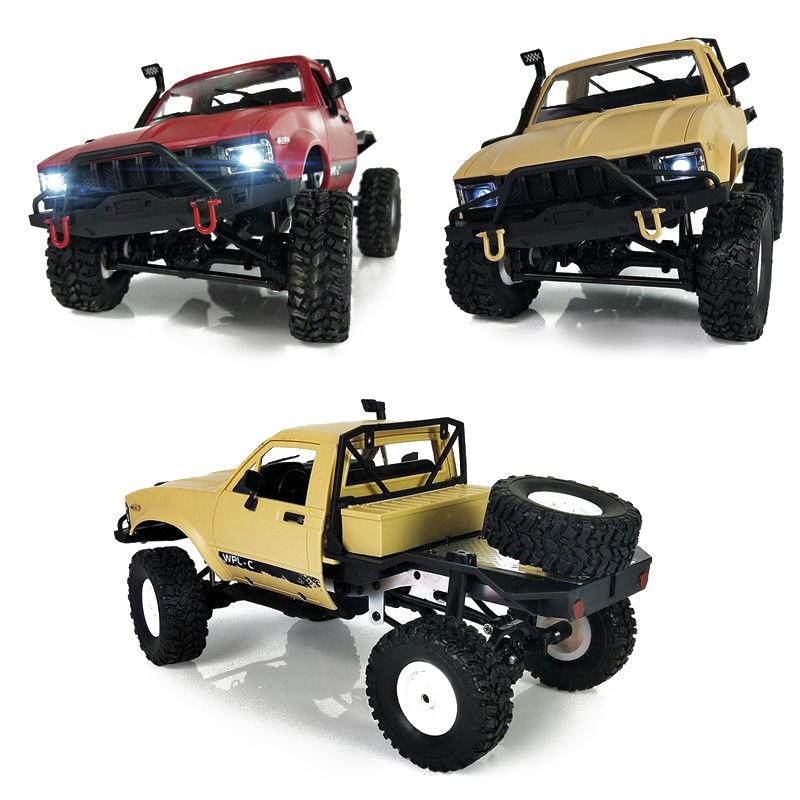 WPL C14 1:16 Scale 2.4G 2CH 4WD Mini Off-road RC Semi-truck RTR Kids Climb Truck yellow ...