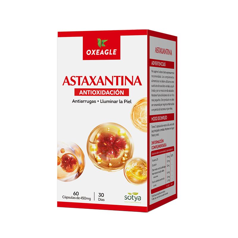 Oxeagle Astaxanthin Capsules 60 Capsules/Bottle High Potency Natural ...