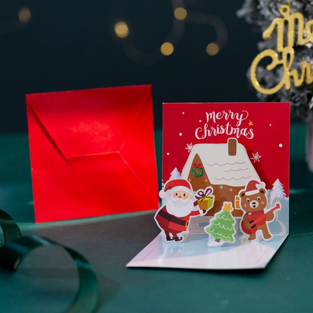 Snowman 3D Birthday Santa Claus Friends Family Christmas Postcard Thank ...